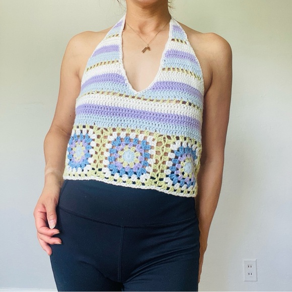 gab kate | Tops | Gab Kate Lani Crochet Halter Top | Poshmark